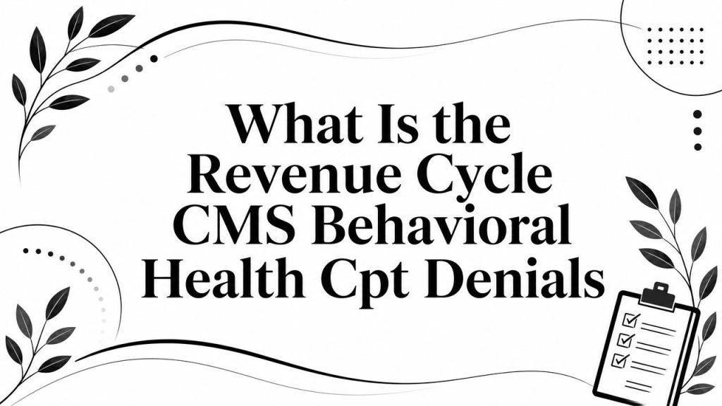 What Is the Revenue Cycle CMS Behavioral Health Cpt Denials